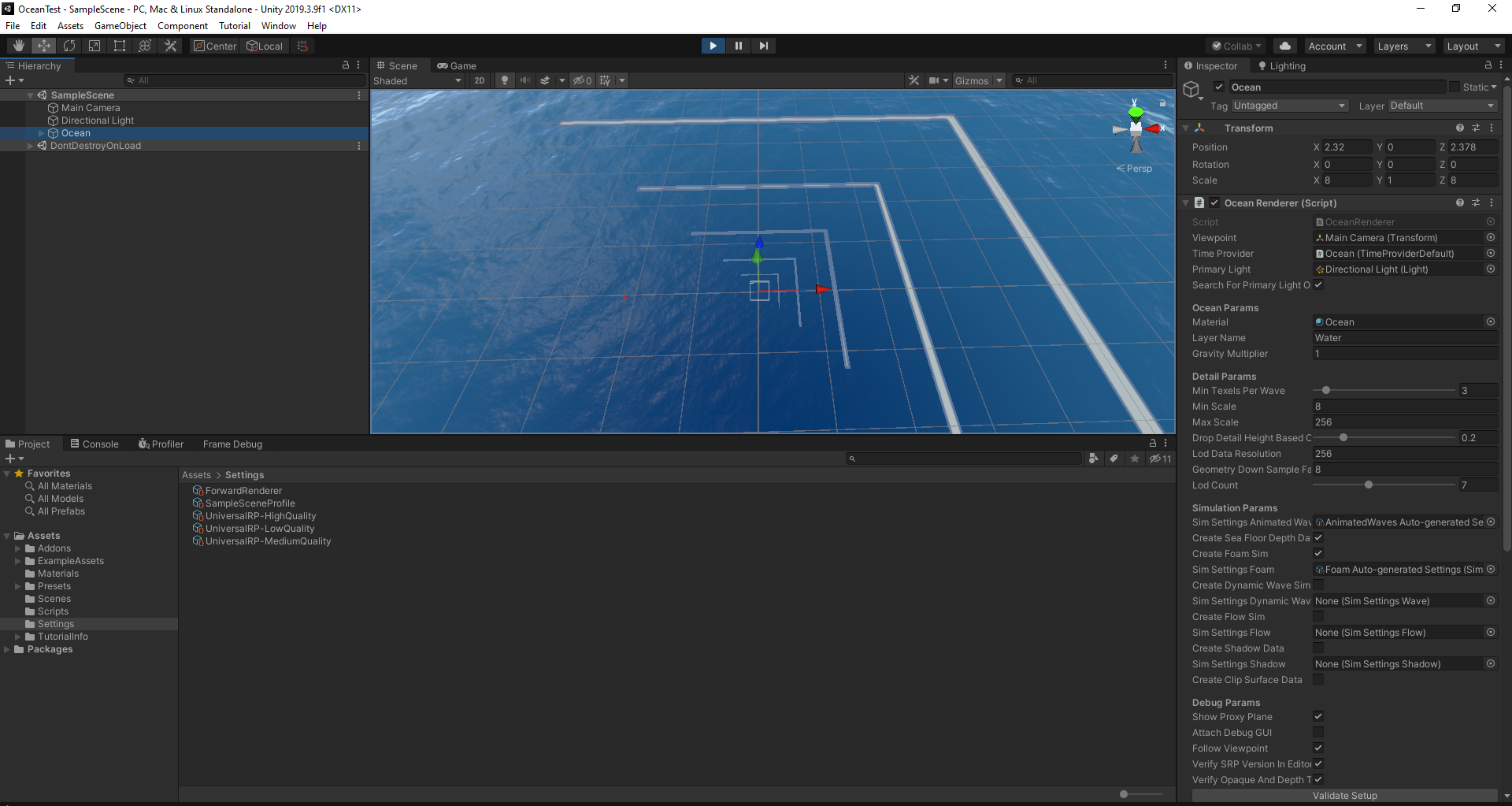 [URP] Cracks between ocean lods with enabled dynamic batching · Issue ...