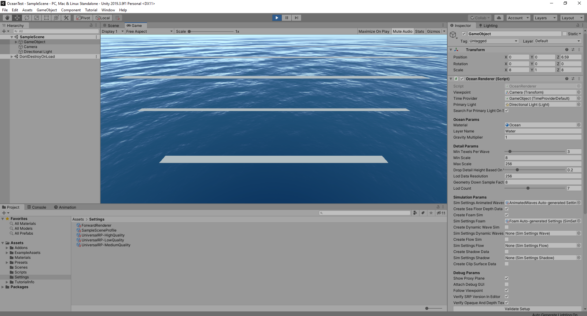 [URP] Cracks between ocean lods with enabled dynamic batching · Issue ...