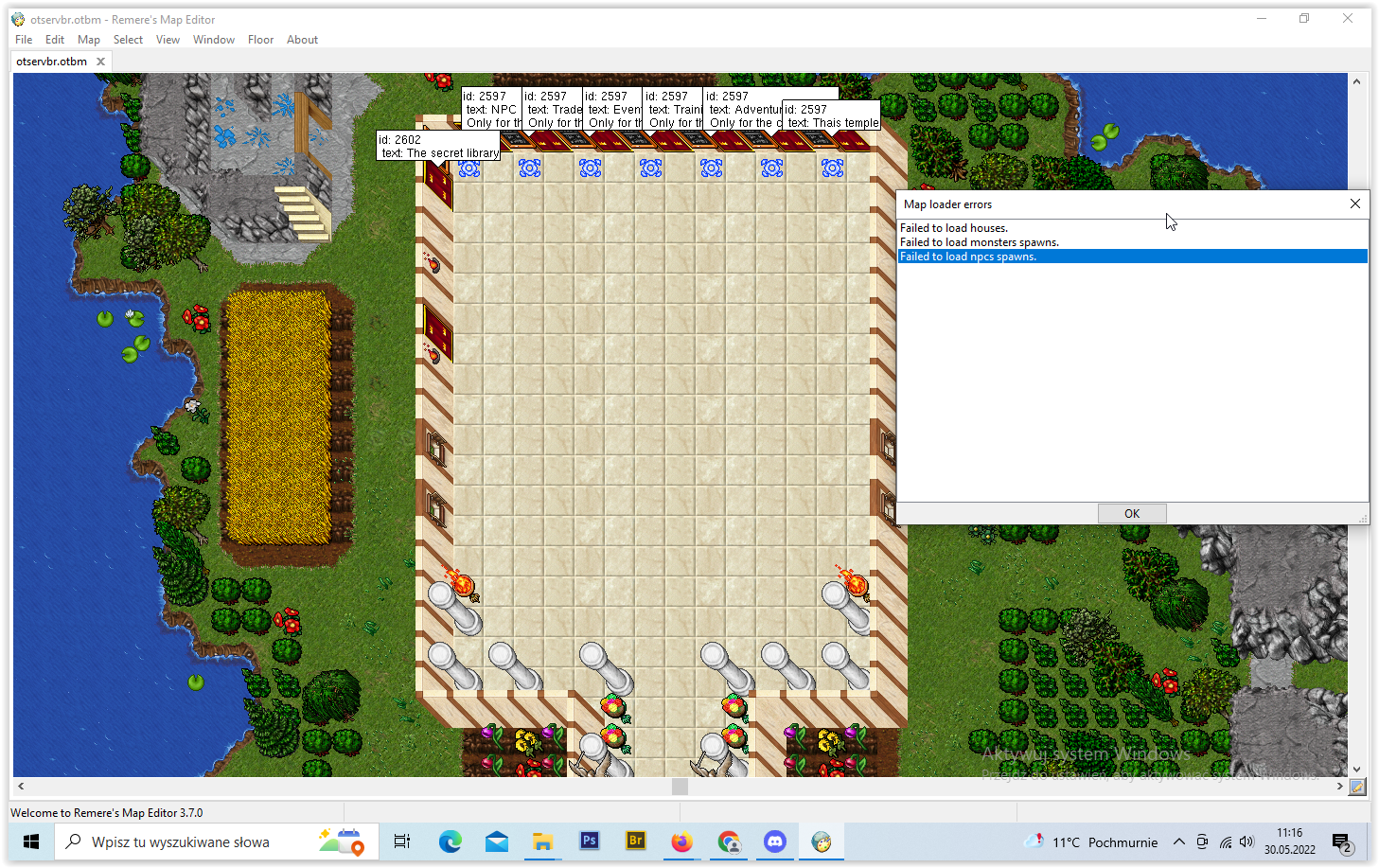 Problem with import map 12.86 · Issue #18 · opentibiabr/remeres-map-editor · GitHub