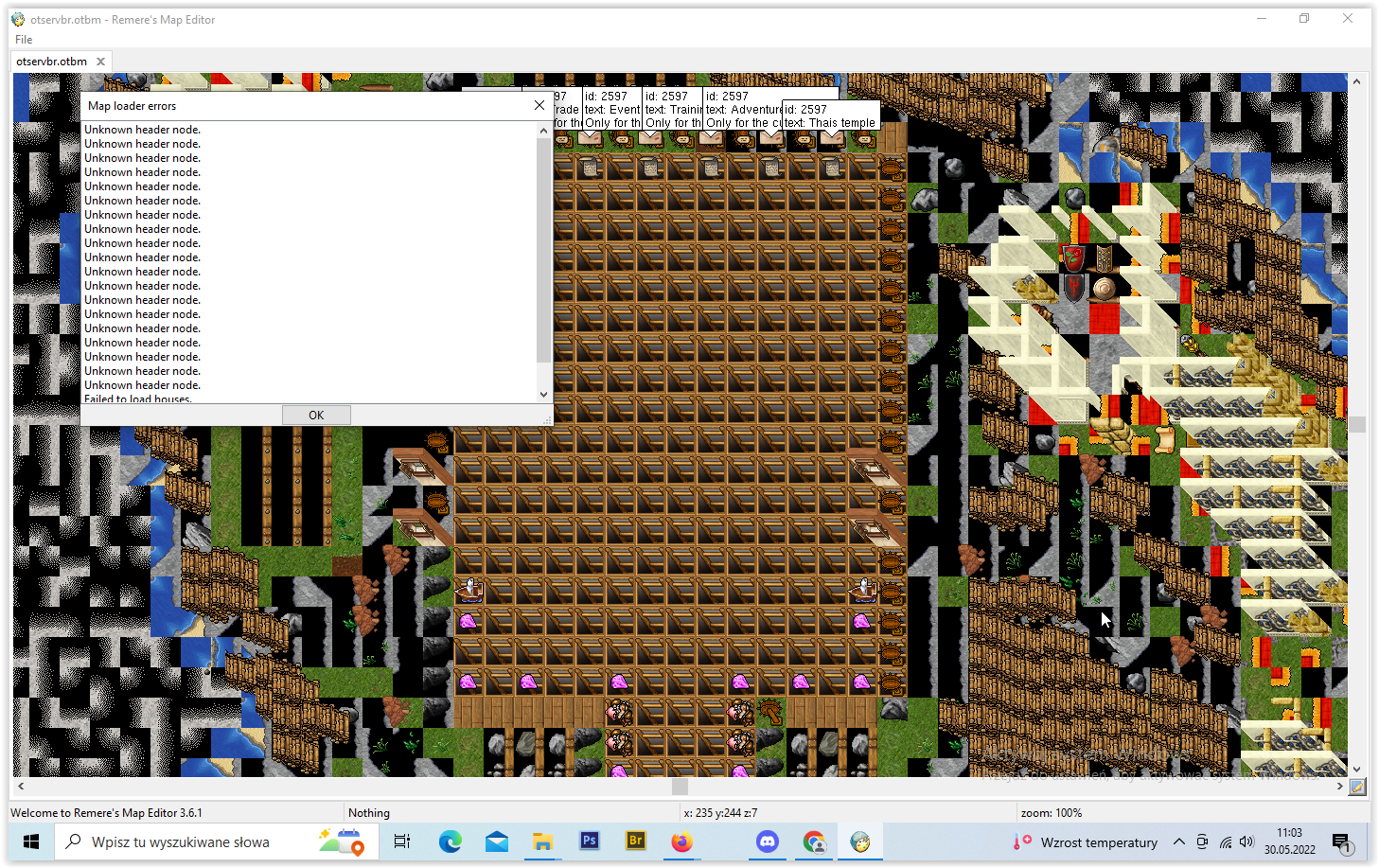 Problem with import map 12.86 · Issue #18 · opentibiabr/remeres-map-editor · GitHub