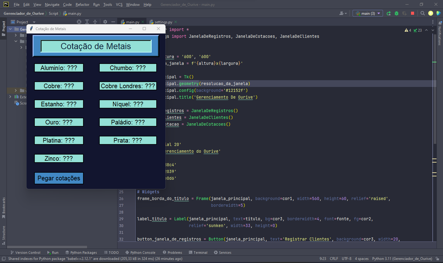 GitHub - Morgadineo/Gerenciador-de-Ourive: O projeto de gerenciador de ourives em Python tem ...