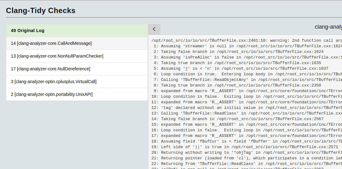 [core/meta] Clang-tidy Clazy Warnings · Issue #7426 · root-project/root · GitHub