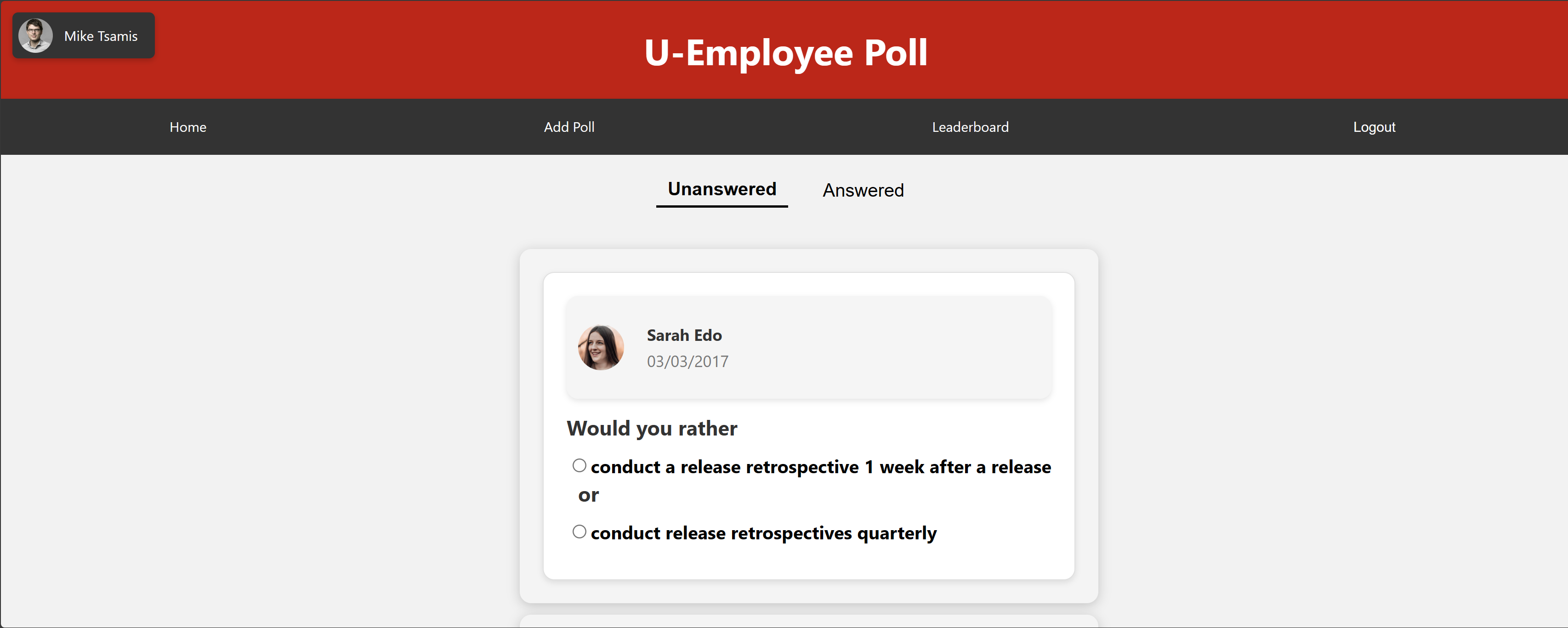 GitHub - Tristanon/U-Employee-Poll