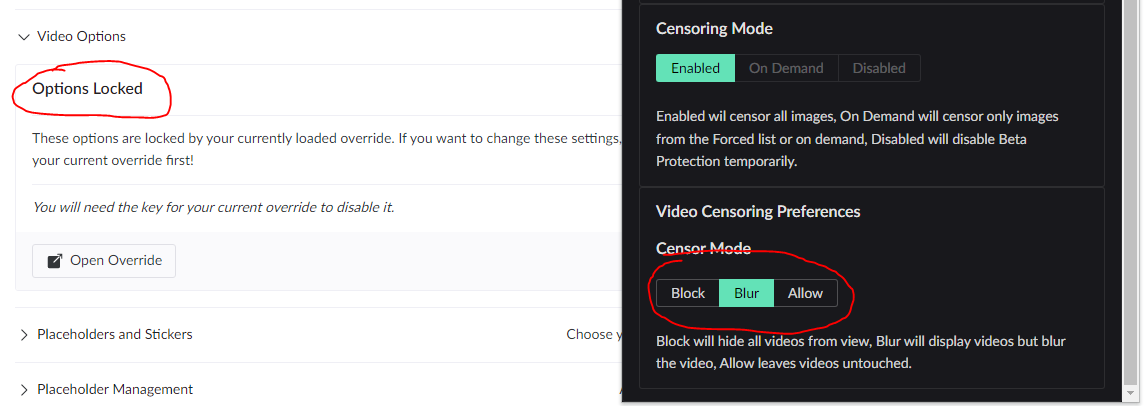 Video options locked by overide, still changeable from extension menu · Issue #34 · silveredgold ...