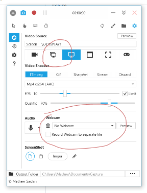 Couldnt record webcam video? · Issue #319 · MathewSachin/Captura · GitHub