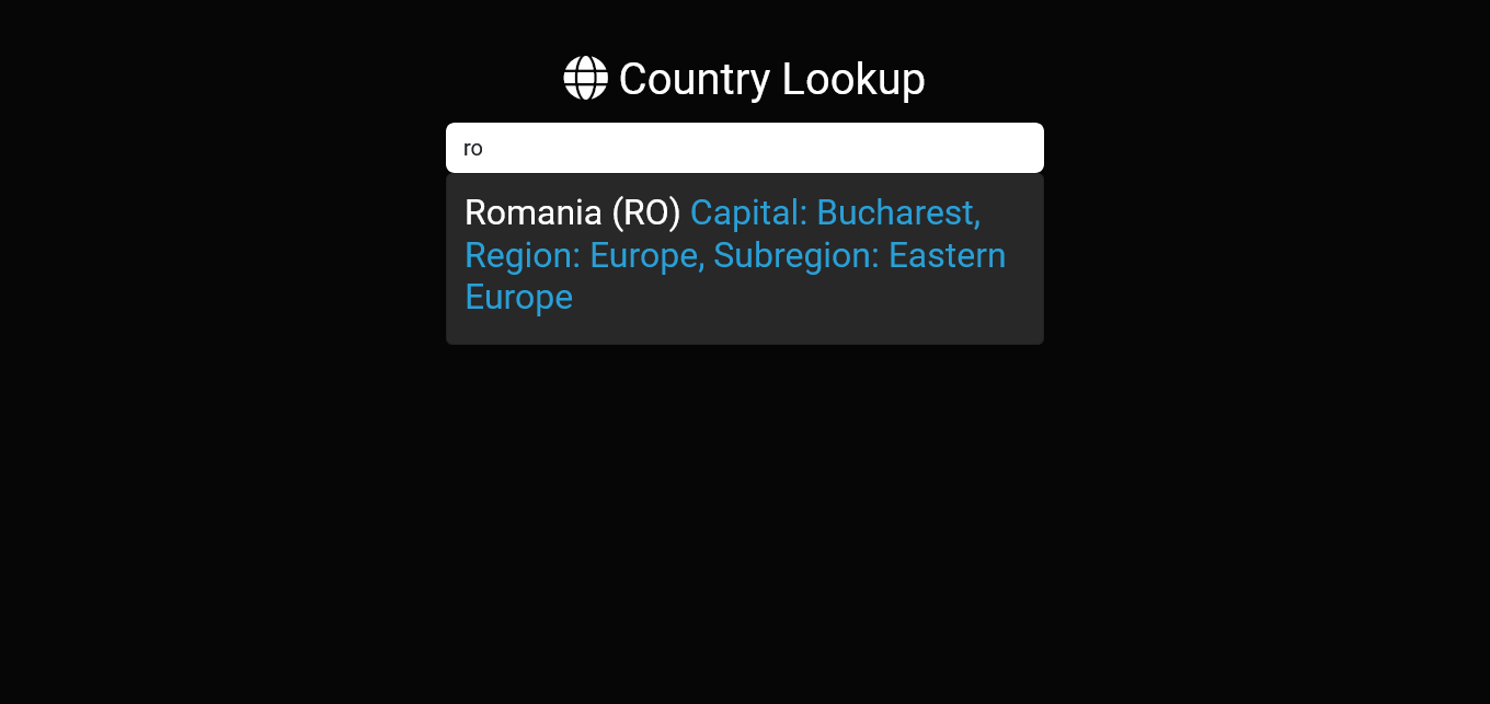 GitHub - RotaruPaulCristian/AutocompleteCountryLookup