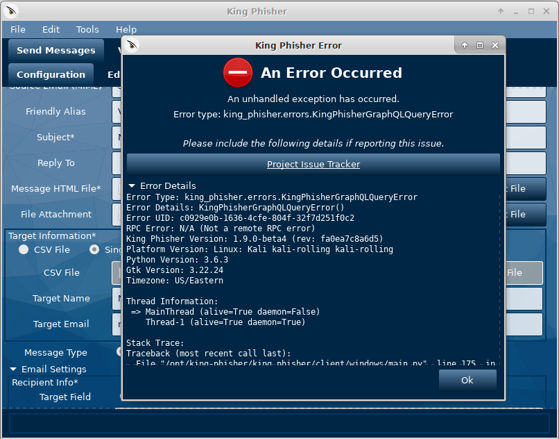 Cant start KingPhisherServer, Failed with result 'exit-code'. · Issue #249 · rsmusllp/king ...