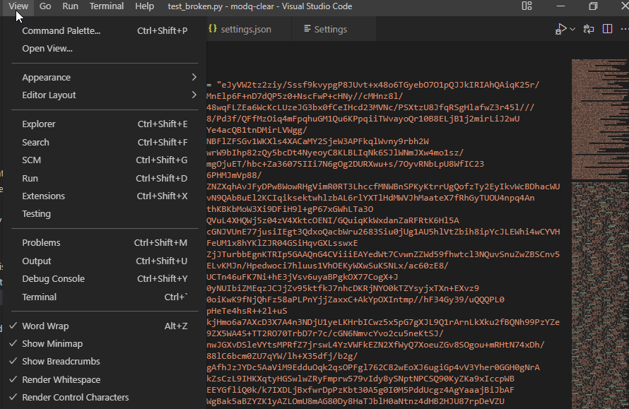Word Wrap not respecting settings on open · Issue #144727 · microsoft/vscode · GitHub