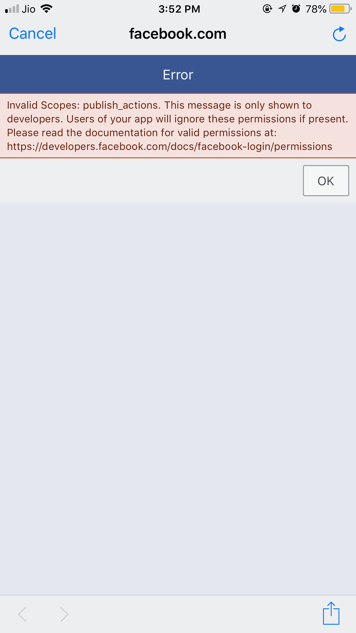Publishactions Permission Not Granted · Issue 234 · Facebookarchivefacebook Swift Sdk · Github