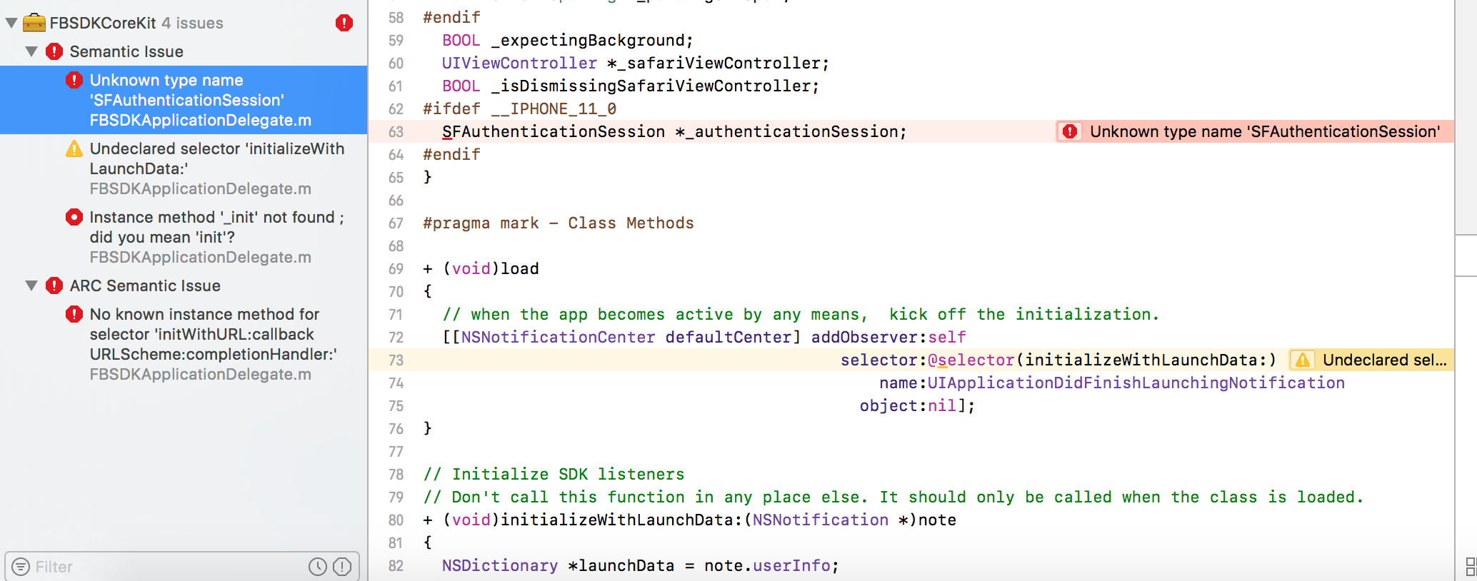 FBSDK several issues with Version 4.25.0 in Corekit · Issue #167 ...