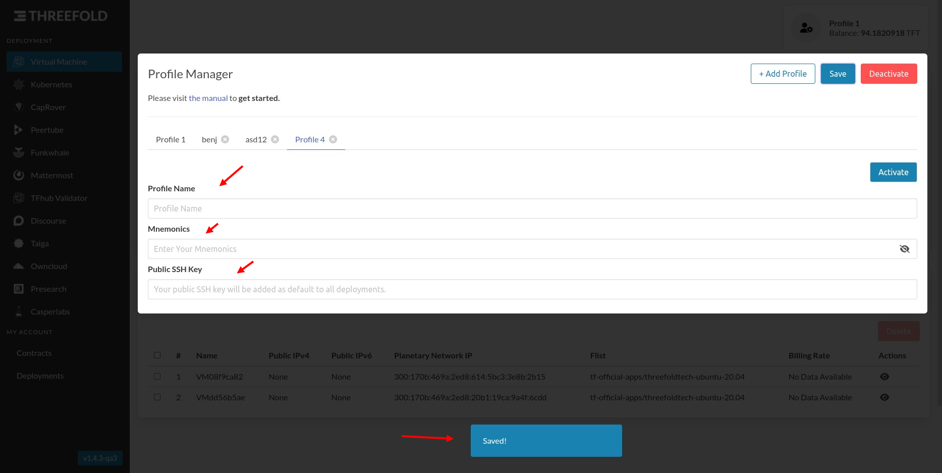 TC715 - Profile Manager Input Validation · Issue #862 · threefoldtecharchive/grid_weblets · GitHub