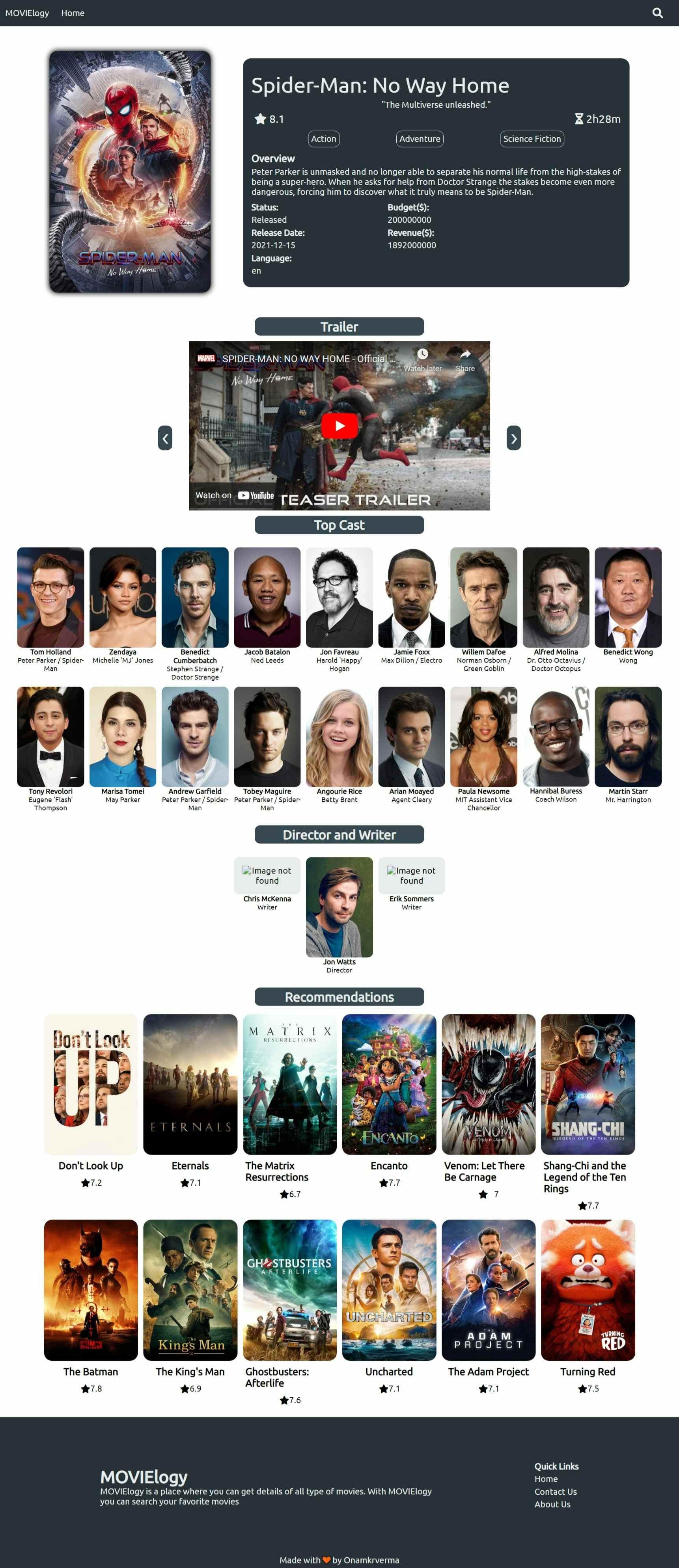 GitHub - onamkrverma/Movielogy: Movielogy is a movie information ...