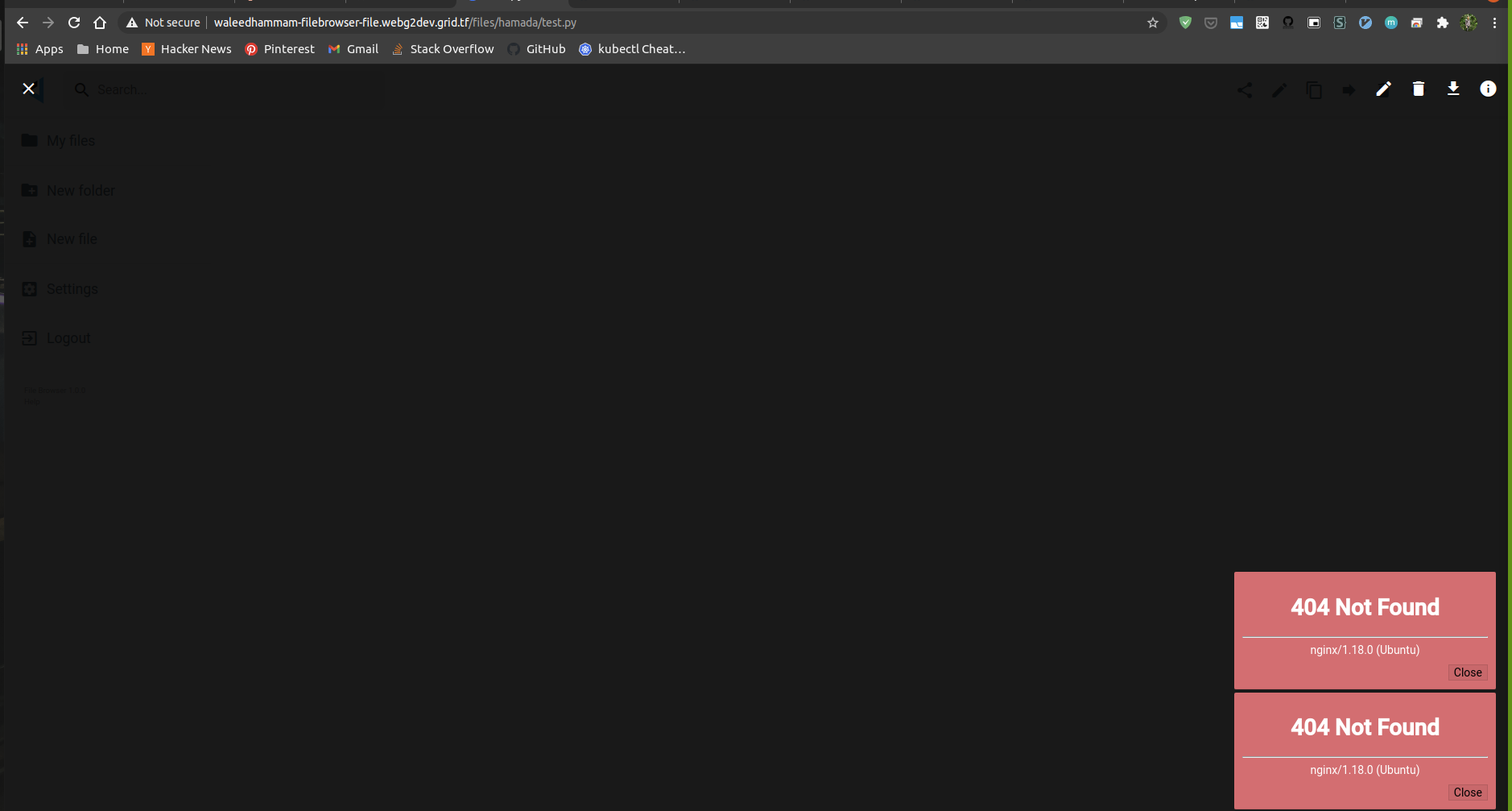 filebrowser doesn't upload files · Issue #55 · threefoldtecharchive/vdc-solutions-charts · GitHub