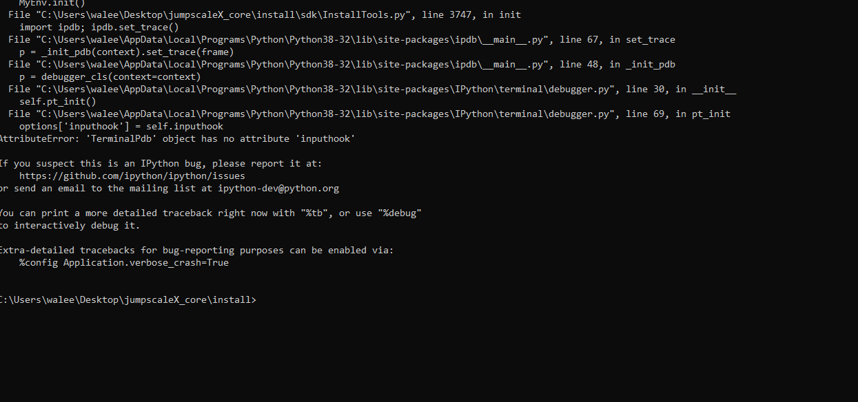 Attributeerror Terminalpdb Object Has No Attribute Inputhook · Issue 12233 · Ipython