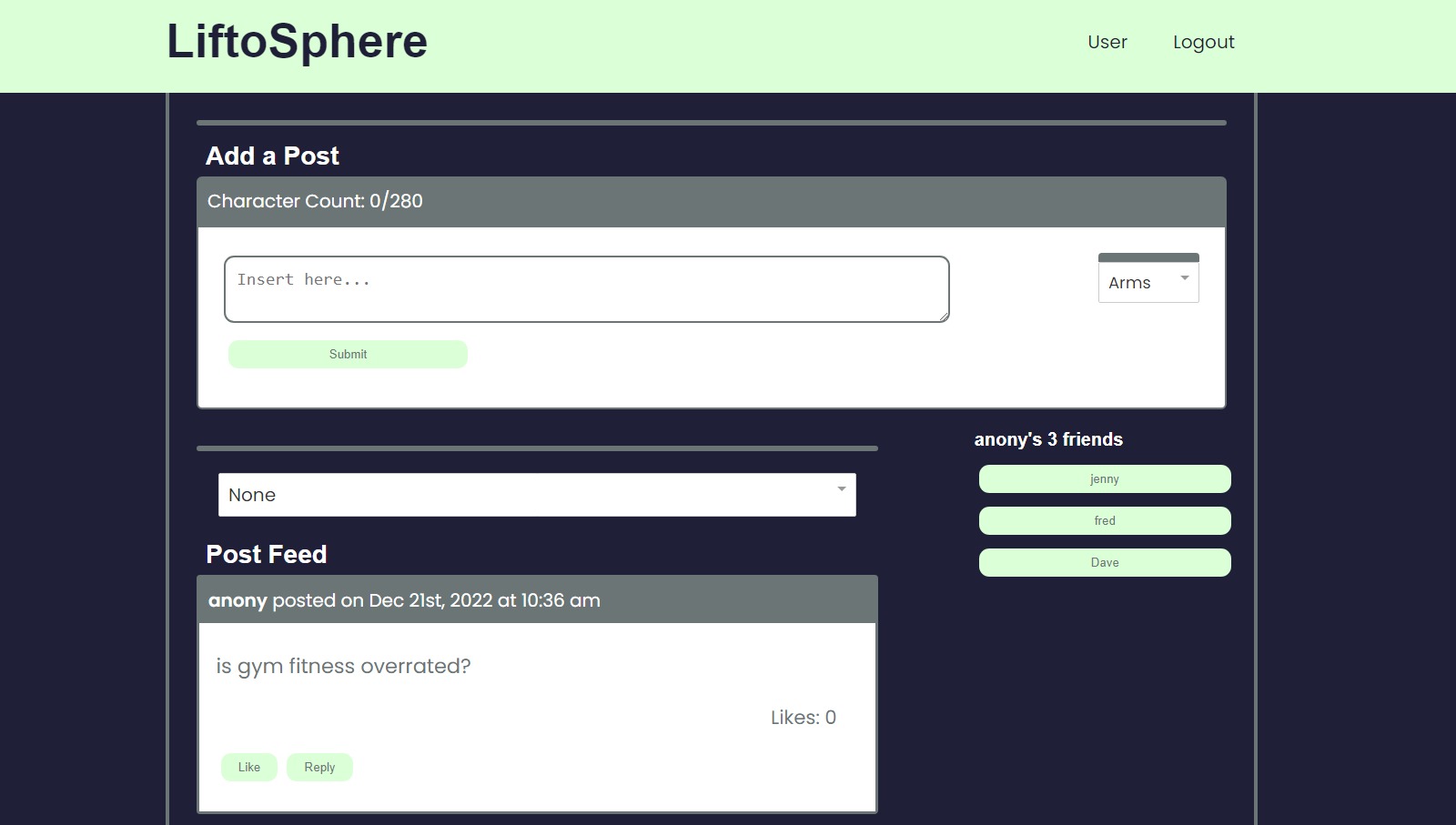 GitHub - Angel-A15/LiftoSphere: A social platform for users to share and connect their interests ...