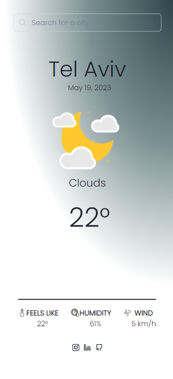 GitHub - ItayLevy1/weather-app: Modern React Weather App. application that provides current and ...