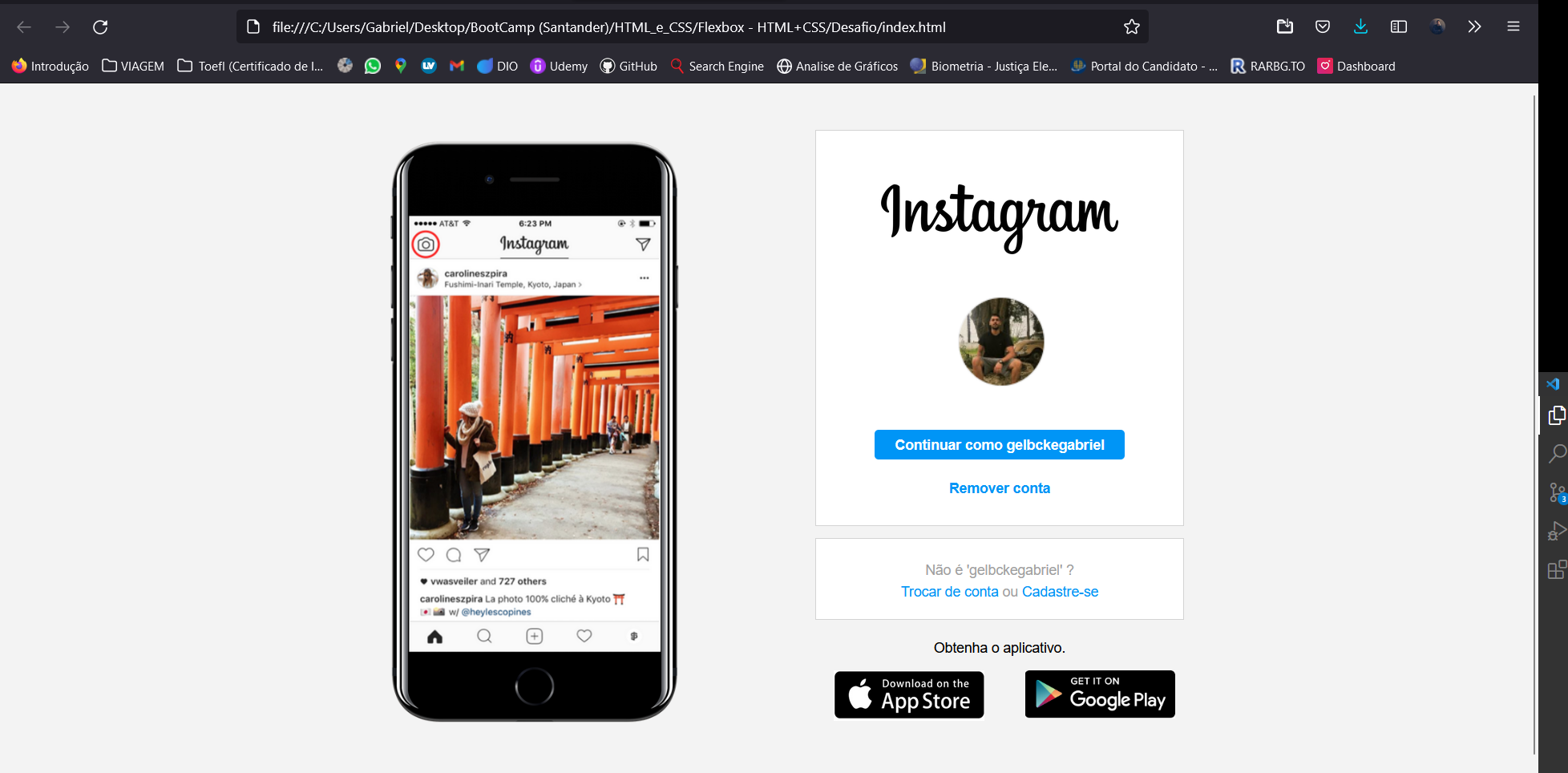 GitHub - gelbckegabriel/InstagramLogin: Página de Login do instagram ...