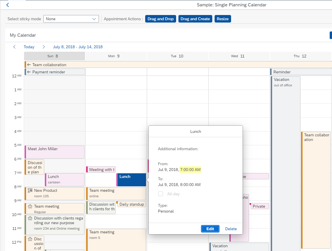 sap.m.SinglePlanningCalendar displays appointments sequence on different level if duration less ...