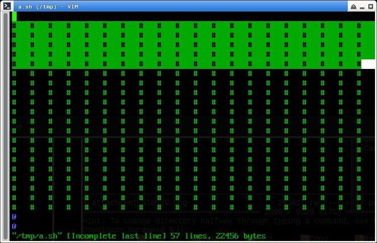 `Ctrl+L`(once) is needed to select long line (spanning multiple terminal lines) due to ctermfg ...