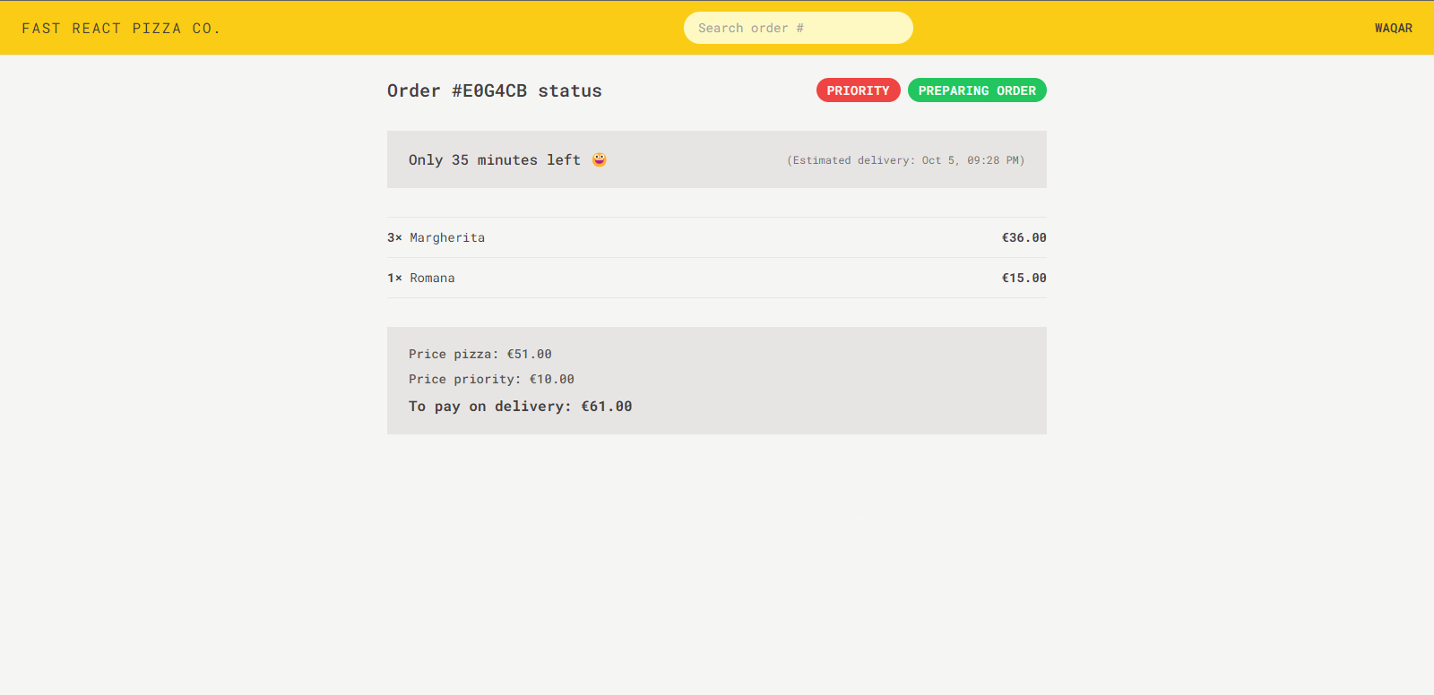 Github Waqarahmad321 Fast React Pizza Reactjs