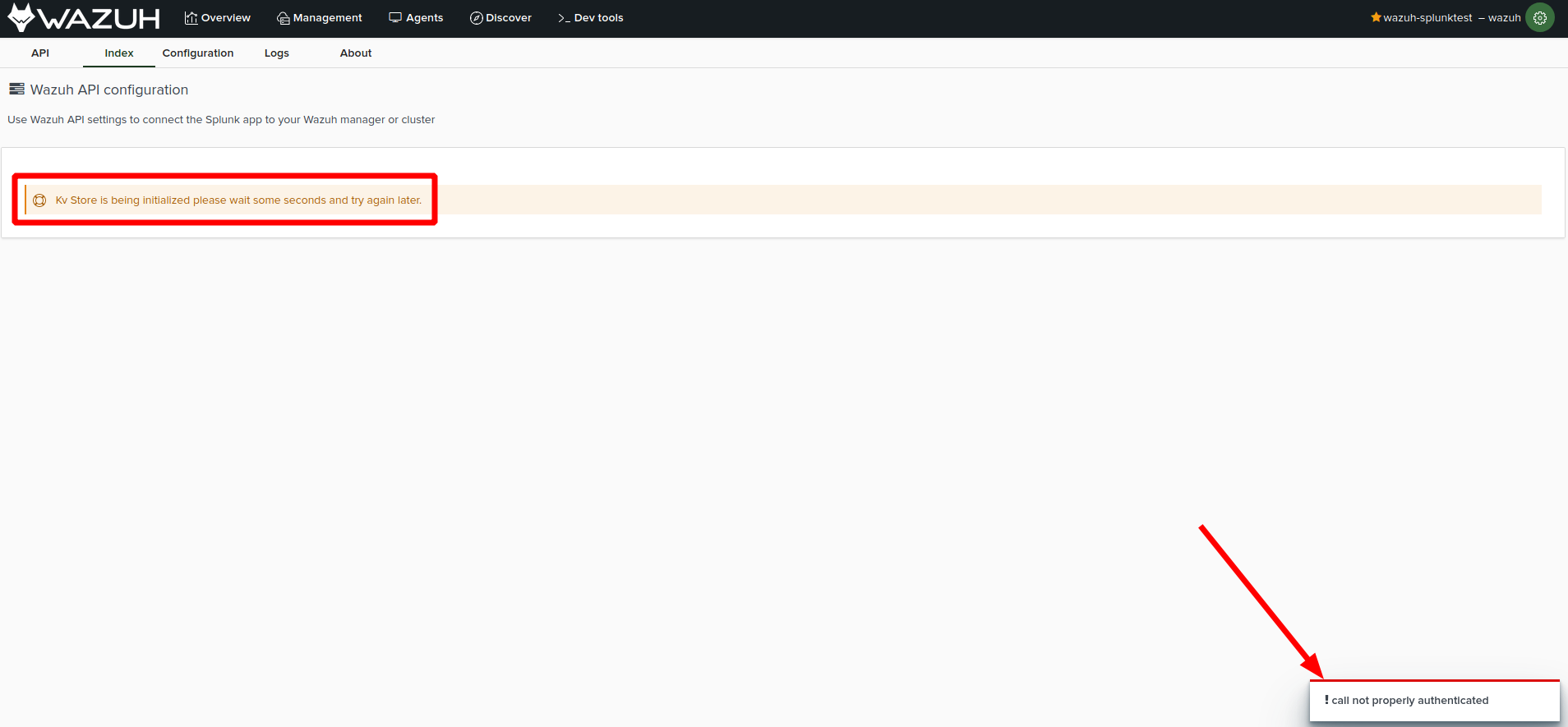 Splunk App Cannot Authenticate Correctly · Issue 1008 · Wazuhwazuh
