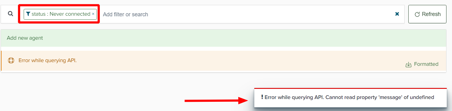 never_connected filter throw undefined error · Issue #1011 · wazuh/wazuh-splunk · GitHub