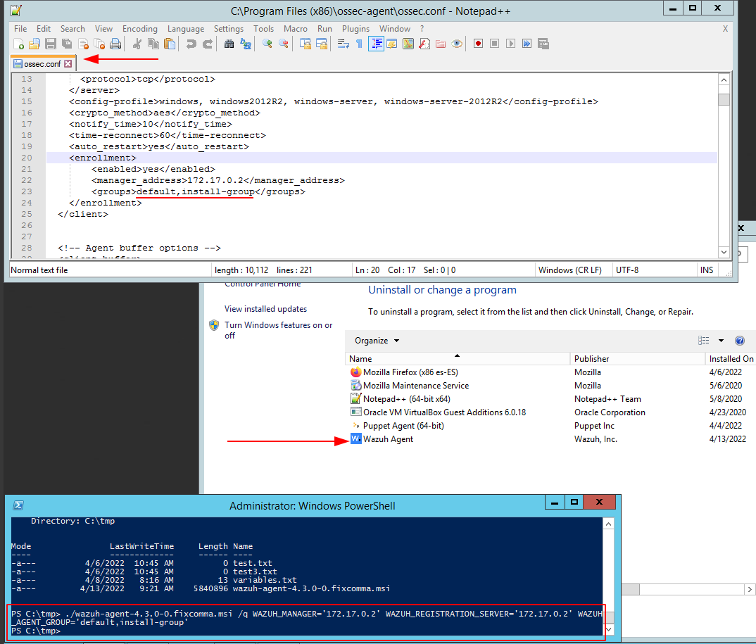 4.3.0 - Windows agent deployment error · Issue #13092 · wazuh/wazuh · GitHub