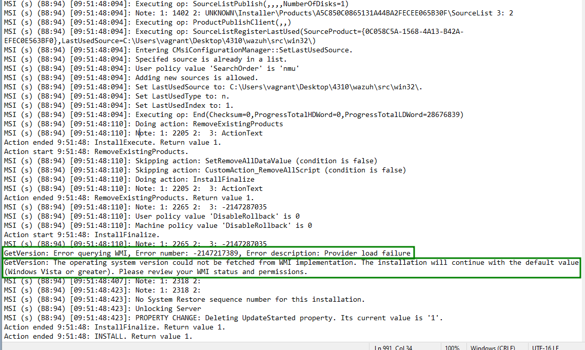 Error installing Wazuh agent on Windows 11 · Issue #15216 · wazuh/wazuh ...
