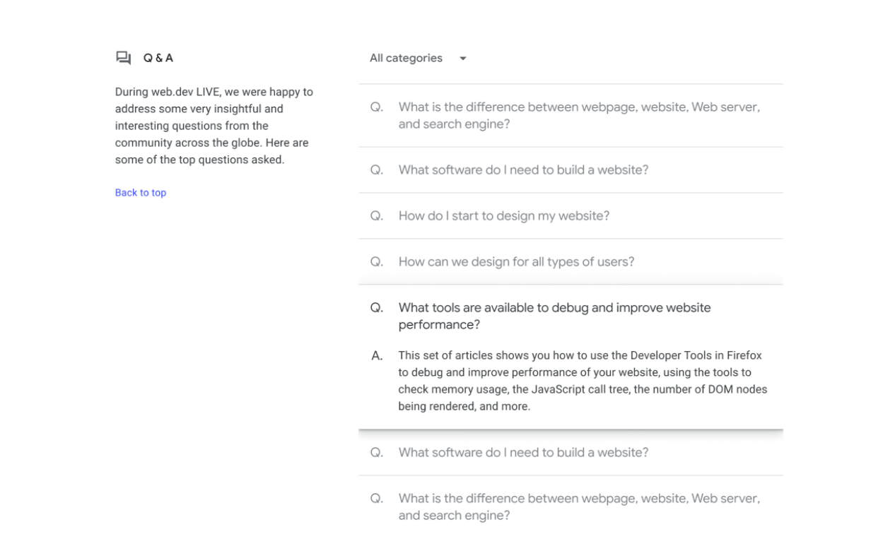 [Post-event] Add Q&A section · Issue #3121 · GoogleChrome/web.dev · GitHub