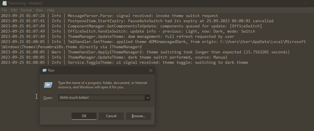 Unsigned themes do not fully apply · Issue #778 · AutoDarkMode/Windows-Auto-Night-Mode · GitHub