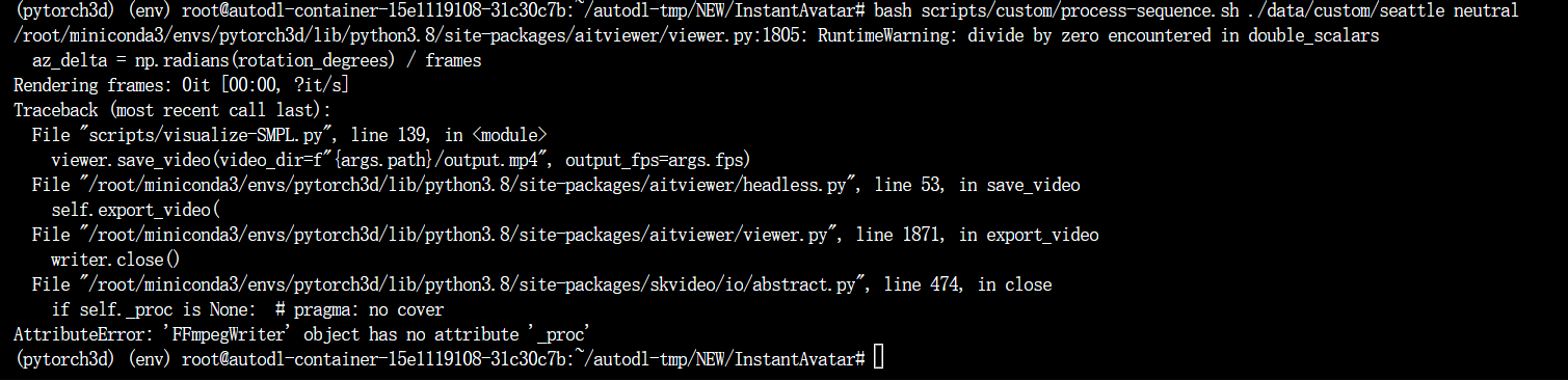 Error in "scripts/visualize-SMPL.py" · Issue #21 · tijiang13/InstantAvatar · GitHub