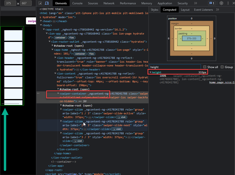 swiper-container shinks to half size when an ion-input gets focus · Issue #6936 · nolimits4web ...