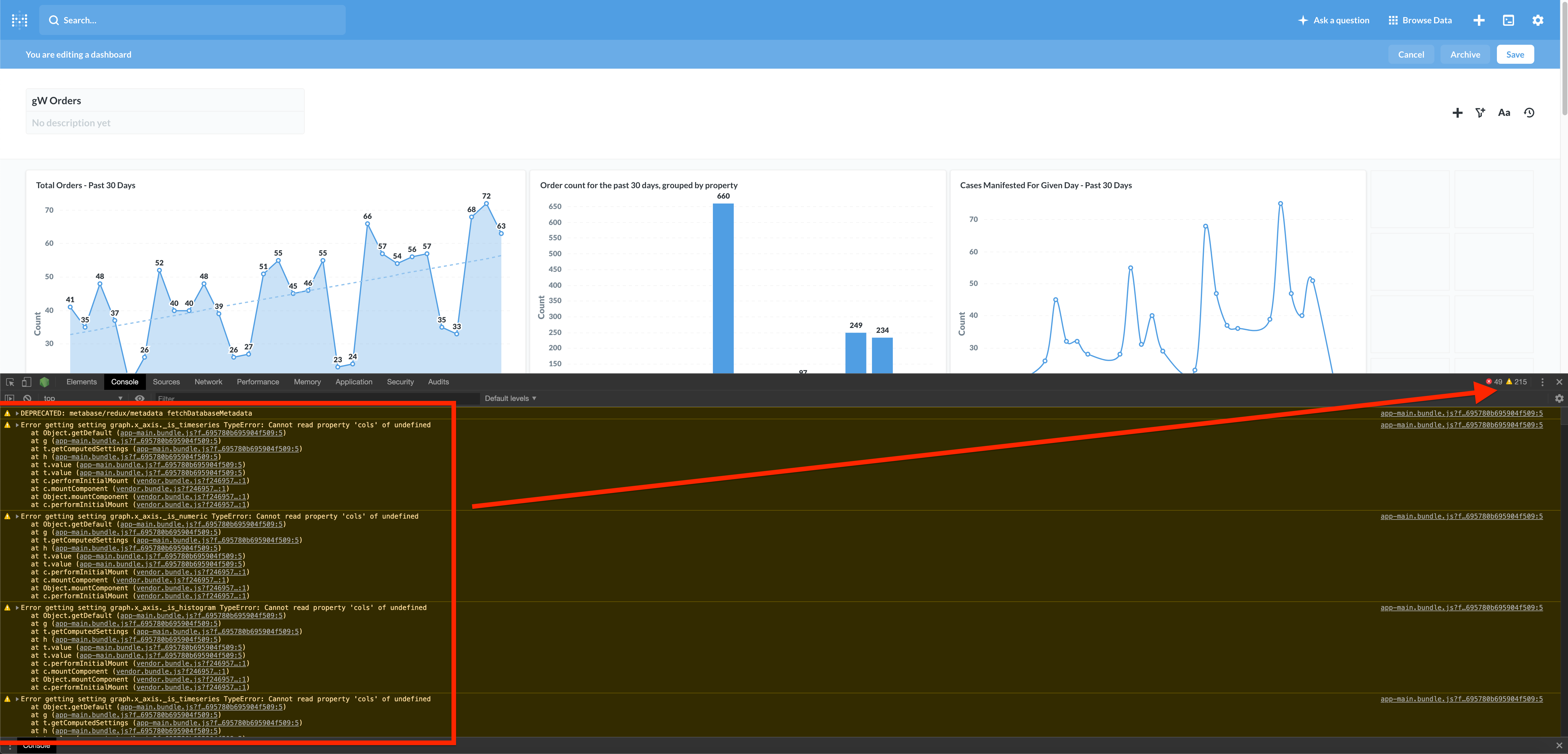 Maximum call stack size exceeded opening a dashboard · Issue #10127 · metabase/metabase · GitHub