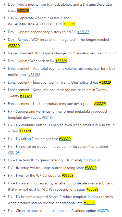 Changelog often links to wrong PR · Issue #34142 · woocommerce/woocommerce · GitHub
