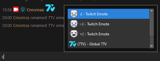 7TV Global Emote when trying to do simple smile · Issue #222 · SevenTV/chatterino7 · GitHub