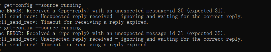 timeout for receiving a reply expired · Issue #1316 · CESNET/netopeer2 · GitHub