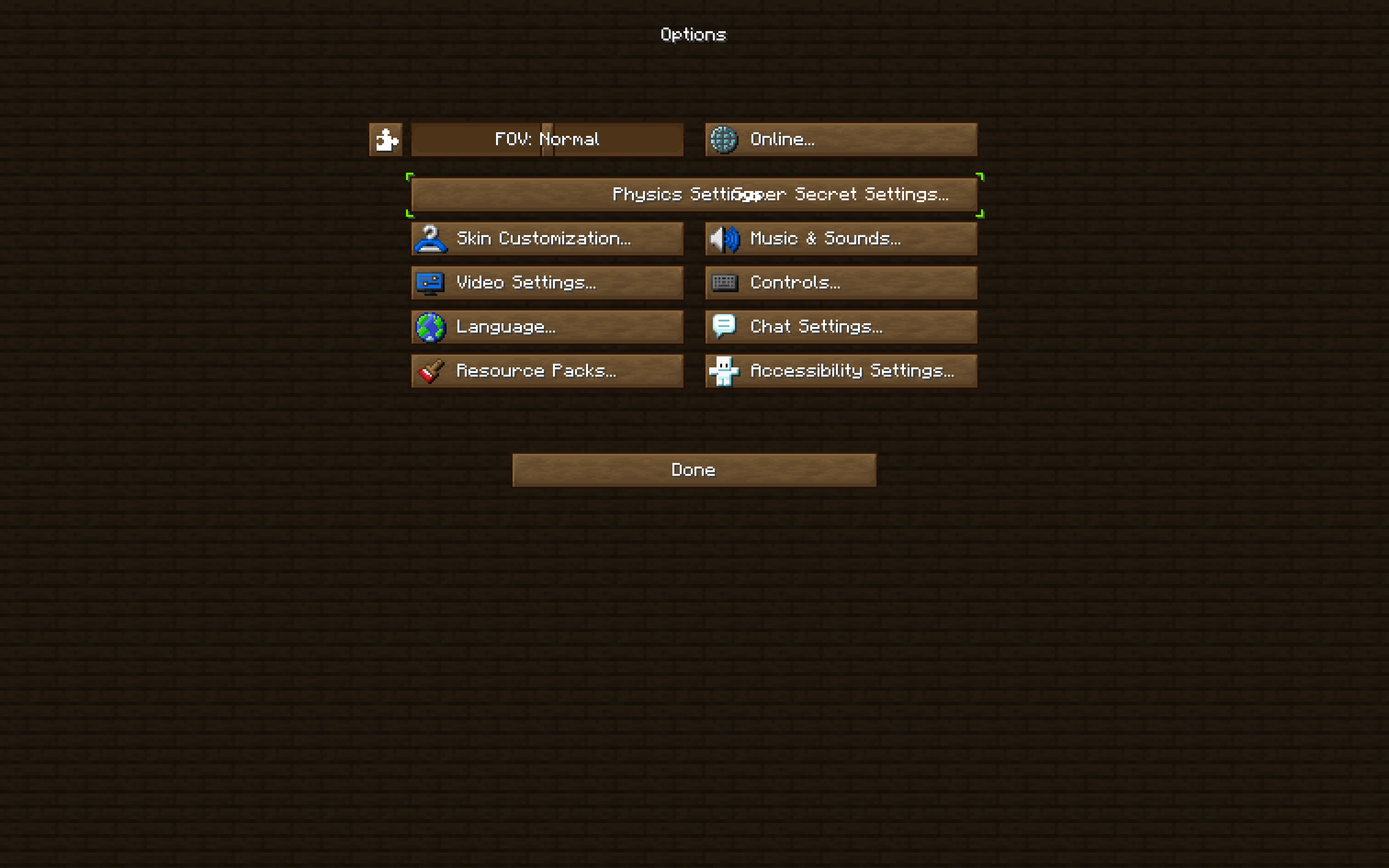 Weird menu effect [BUG] · Issue #476 · haubna/PhysicsMod · GitHub