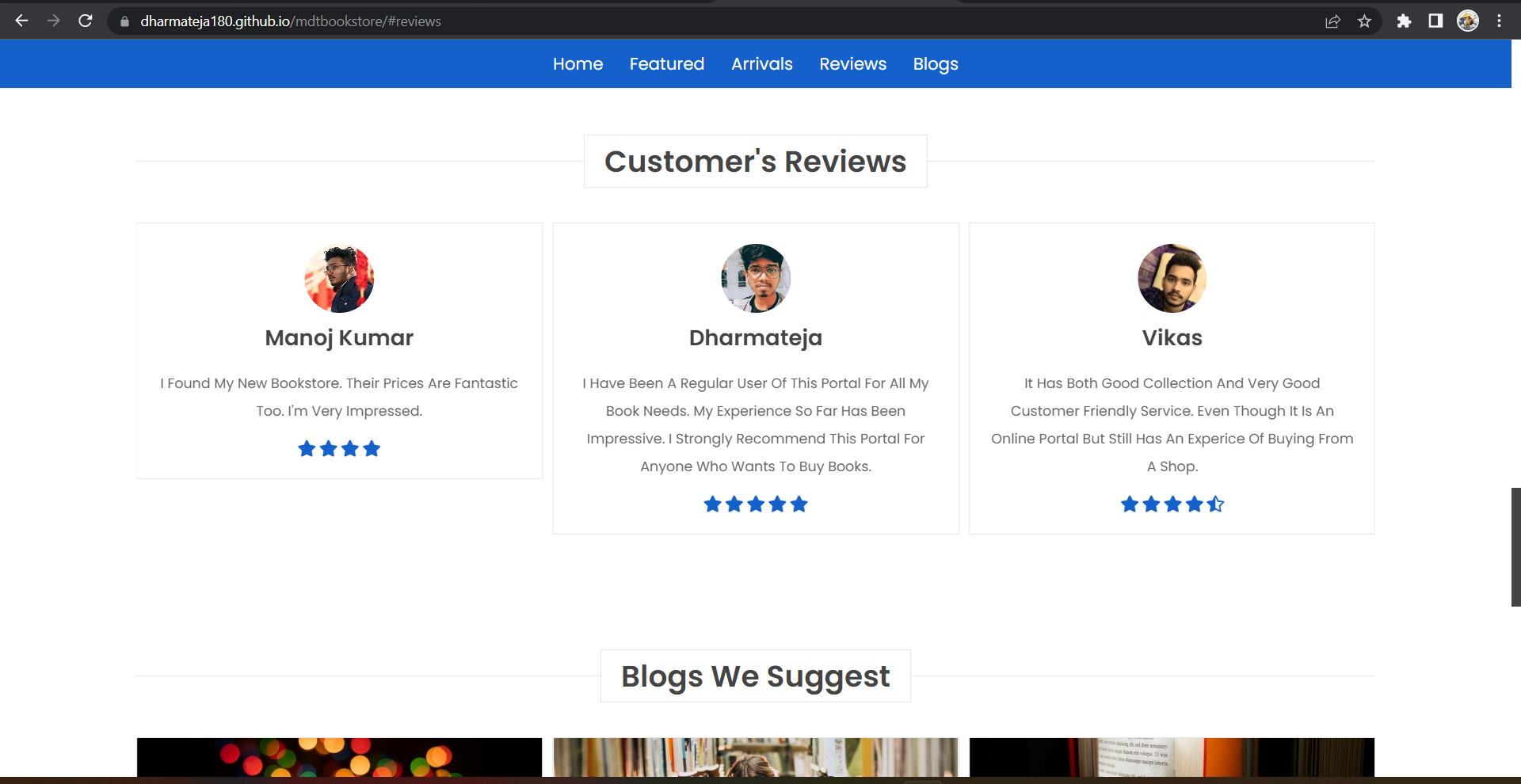 GitHub - Dharmateja180/mdtbookstore: Online bookstore website
