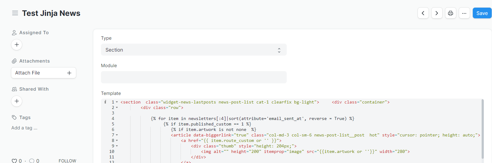 Jinja Dynamic Template In Markdown Section Of Page Builder · Issue 17047 · Frappefrappe · Github 6029