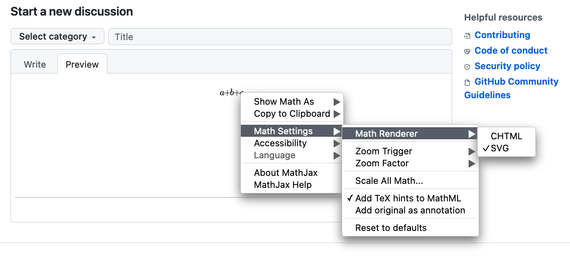 Math expressions not rendered when MathJax renderer set SVG · community ...