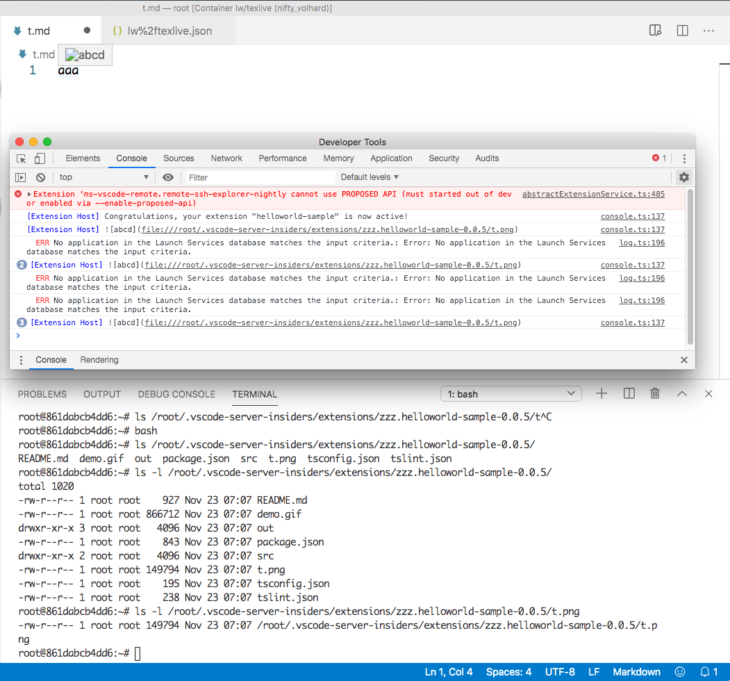 Local images on hovers are not displayed with VS Code Remote · Issue ...