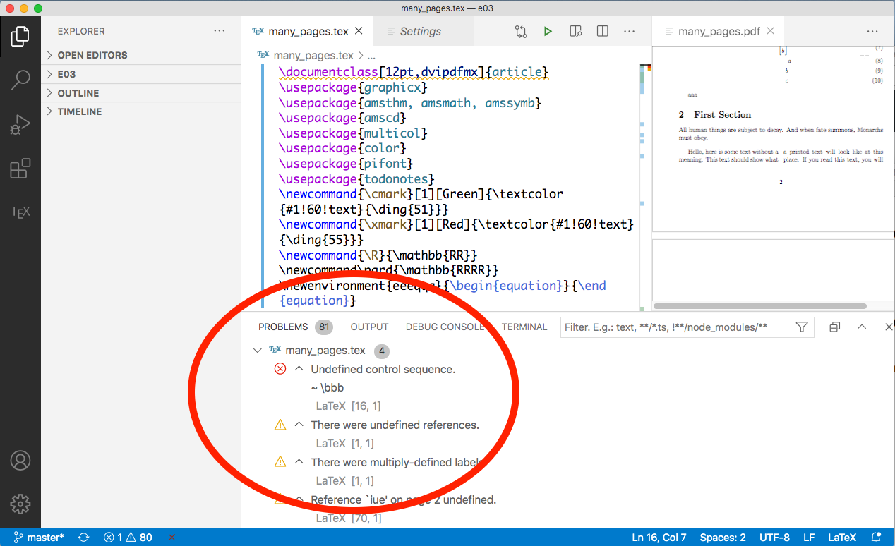 Show only the errors on output pane · Issue #2241 · James-Yu/LaTeX-Workshop · GitHub