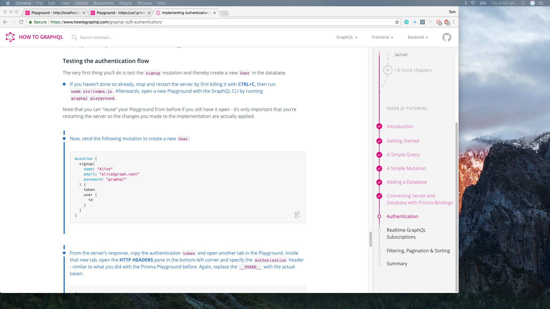 Authentication to sign up user.. Graphql-js/6-authentication/ · Issue #712 · howtographql ...