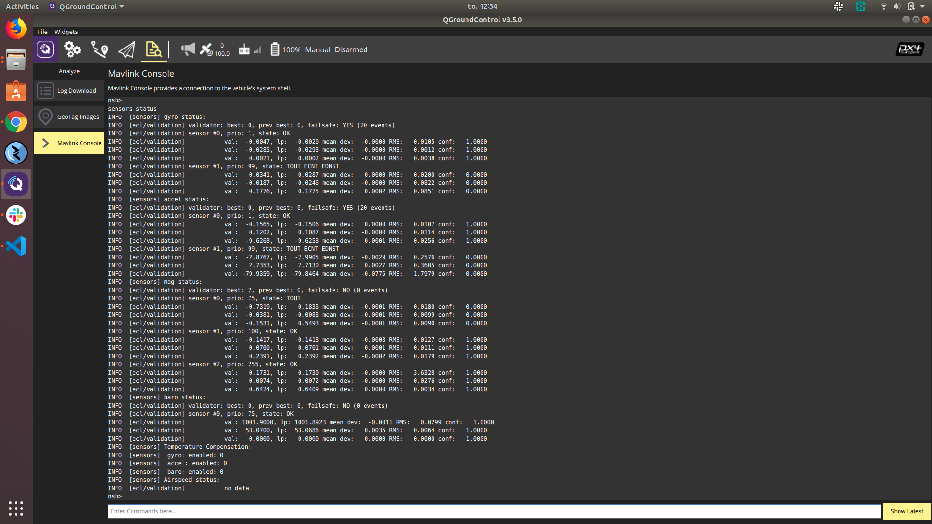 Sensors pane showing all sensors ready, with failed sensors · Issue #8072 · mavlink ...