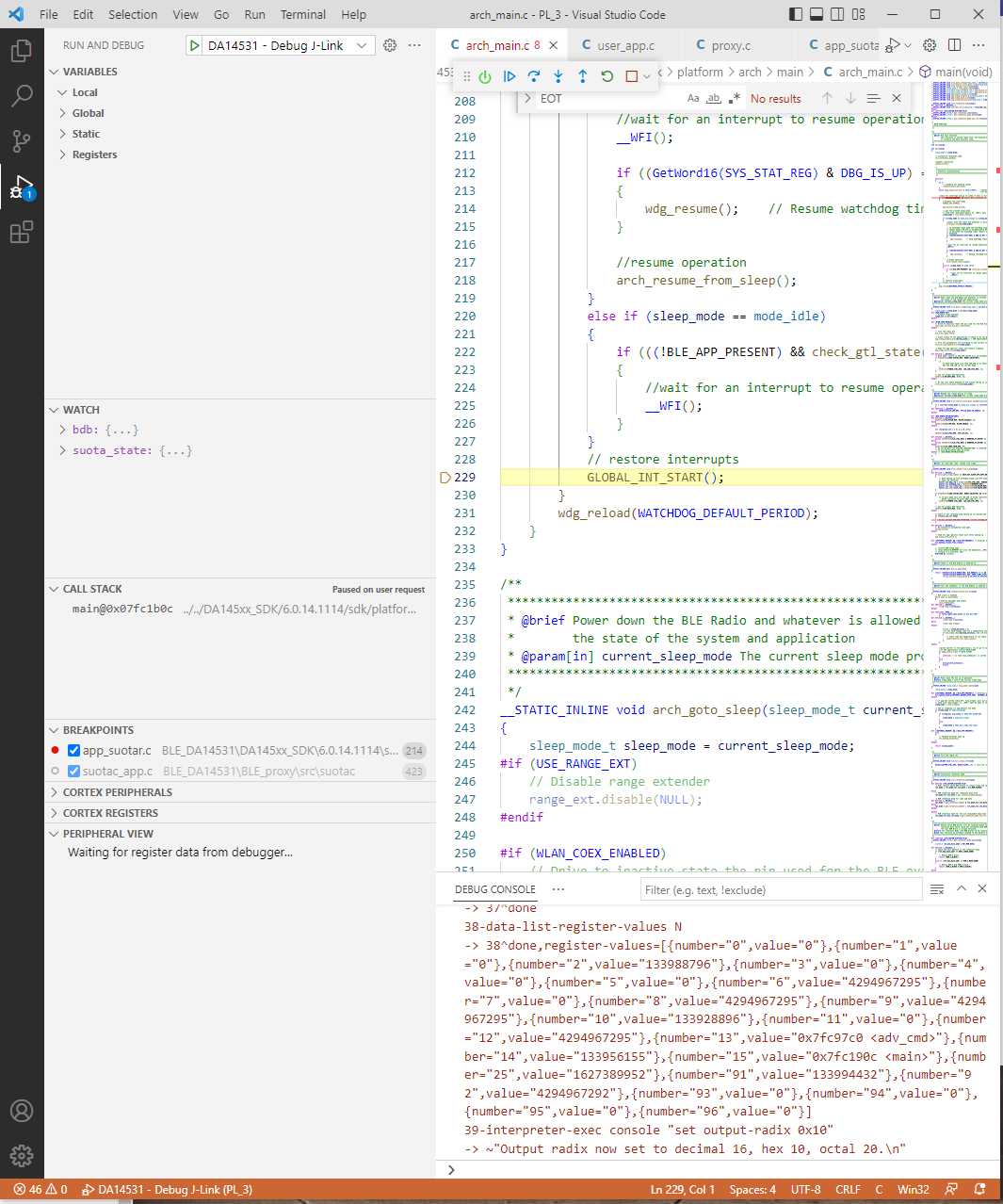 PERIPHERLA VIEW not working for chip DA14531 · Issue #768 · Marus/cortex-debug · GitHub
