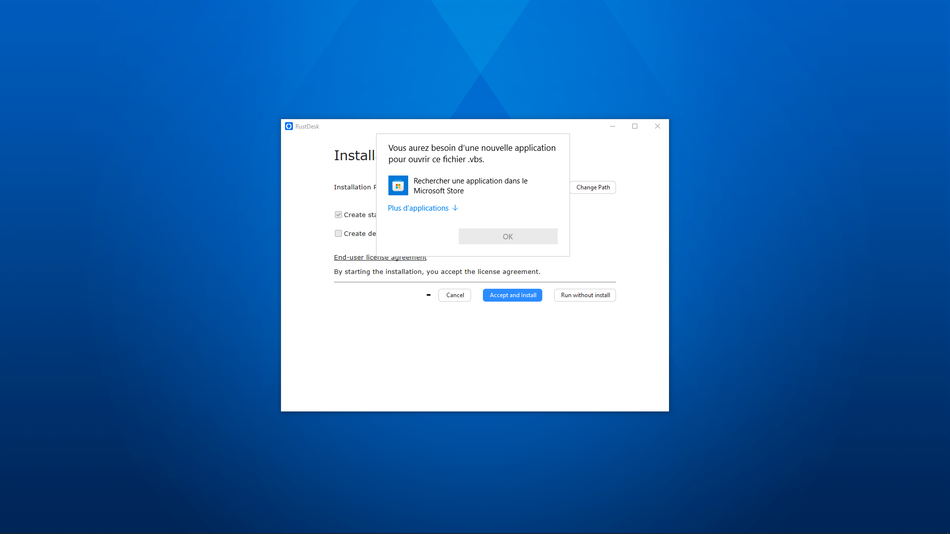 RustDesk 1.1.9 64-bit cannot be installed on Windows 10 Professionnel ...