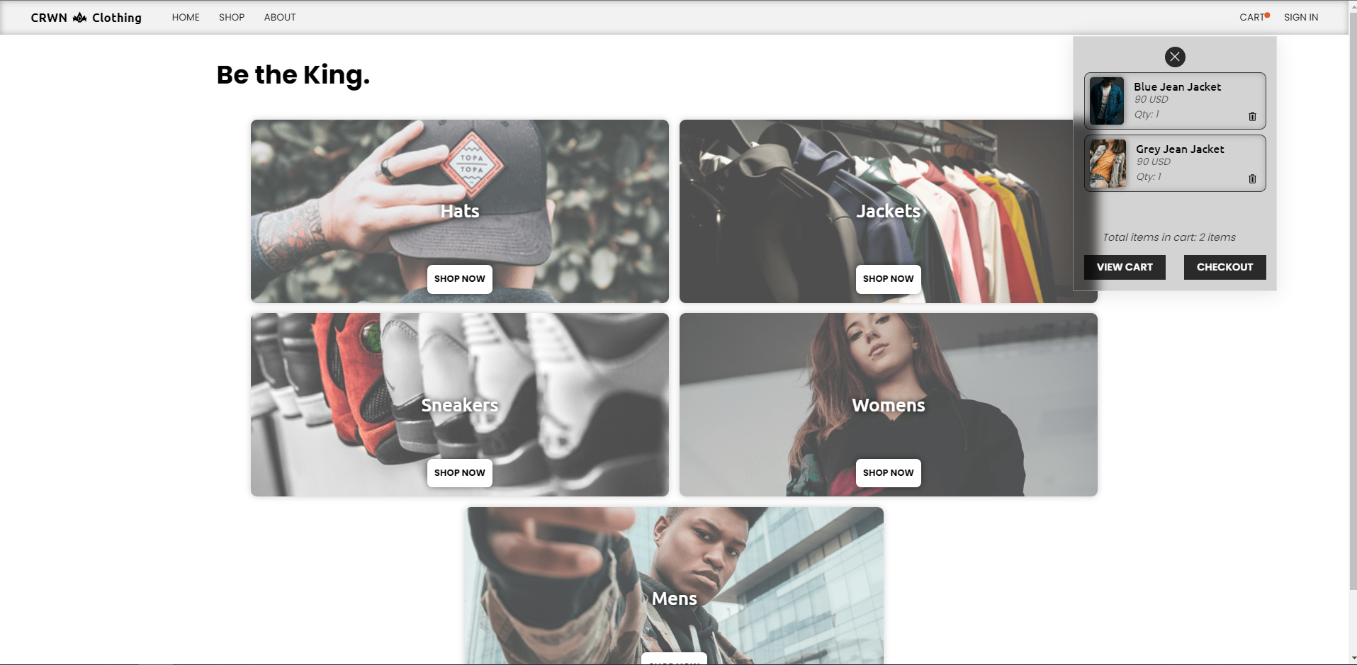 GitHub - TomRossner/crwn-clothing: CRWN-Clothing | E-commerce web-app ...