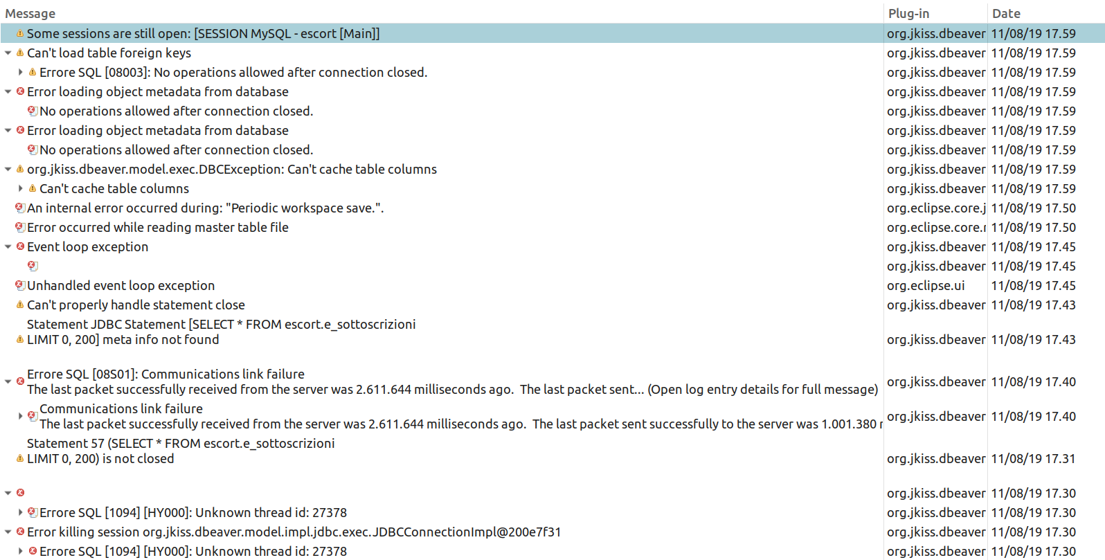 DBeaver loses control over connection status · Issue #6491 · dbeaver ...