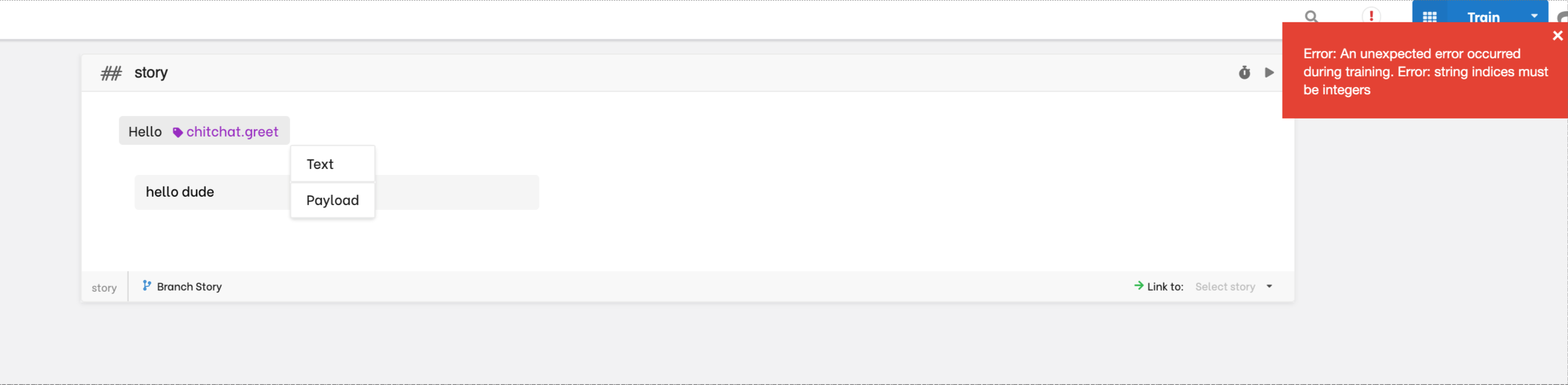Training doesn't complete · Issue #1019 · botfront/botfront · GitHub