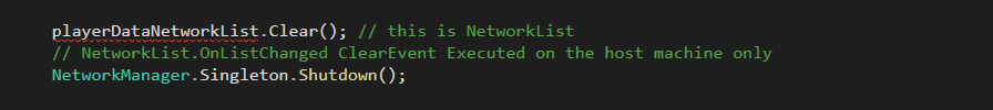 client not receive NetworkList the onListChanged event as type clear ...